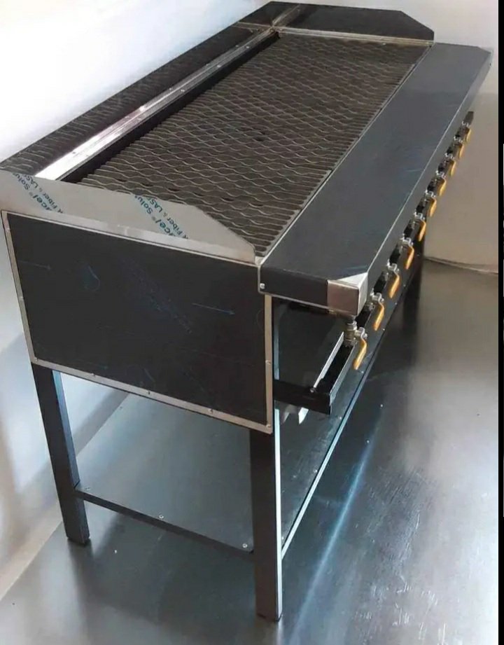 Open Flame Gas Griller - 12 Burner Floor Standing - Dero Catering Equipment
