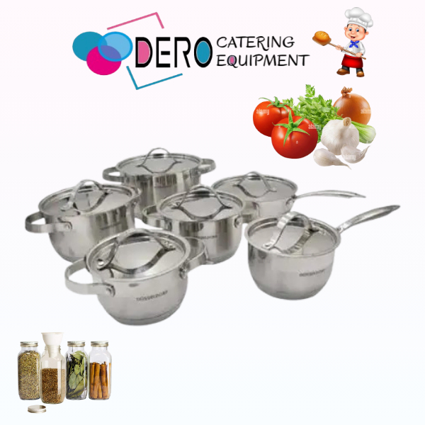 Dusseldorf 12Pc Pot Set - Dero Catering Equipment